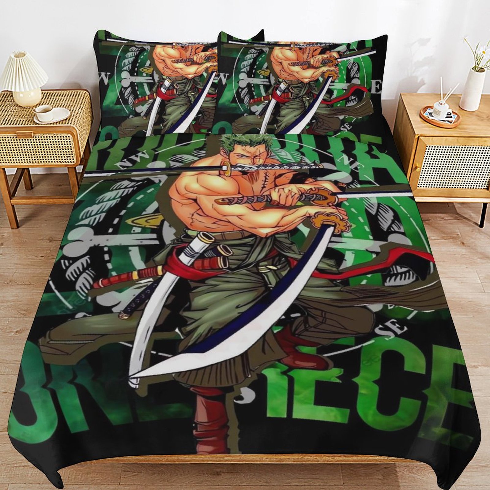Roronoa Zoro Bed Duvet Cover Microfiber Bedding Sets 3D Printed ...