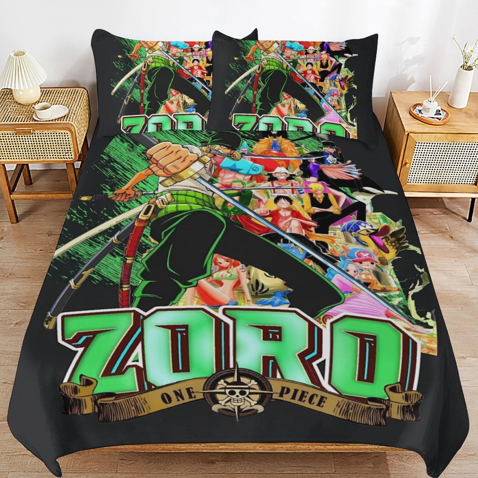Roronoa Zoro Bed Duvet Cover Microfiber Bedding Sets 3D Printed ...