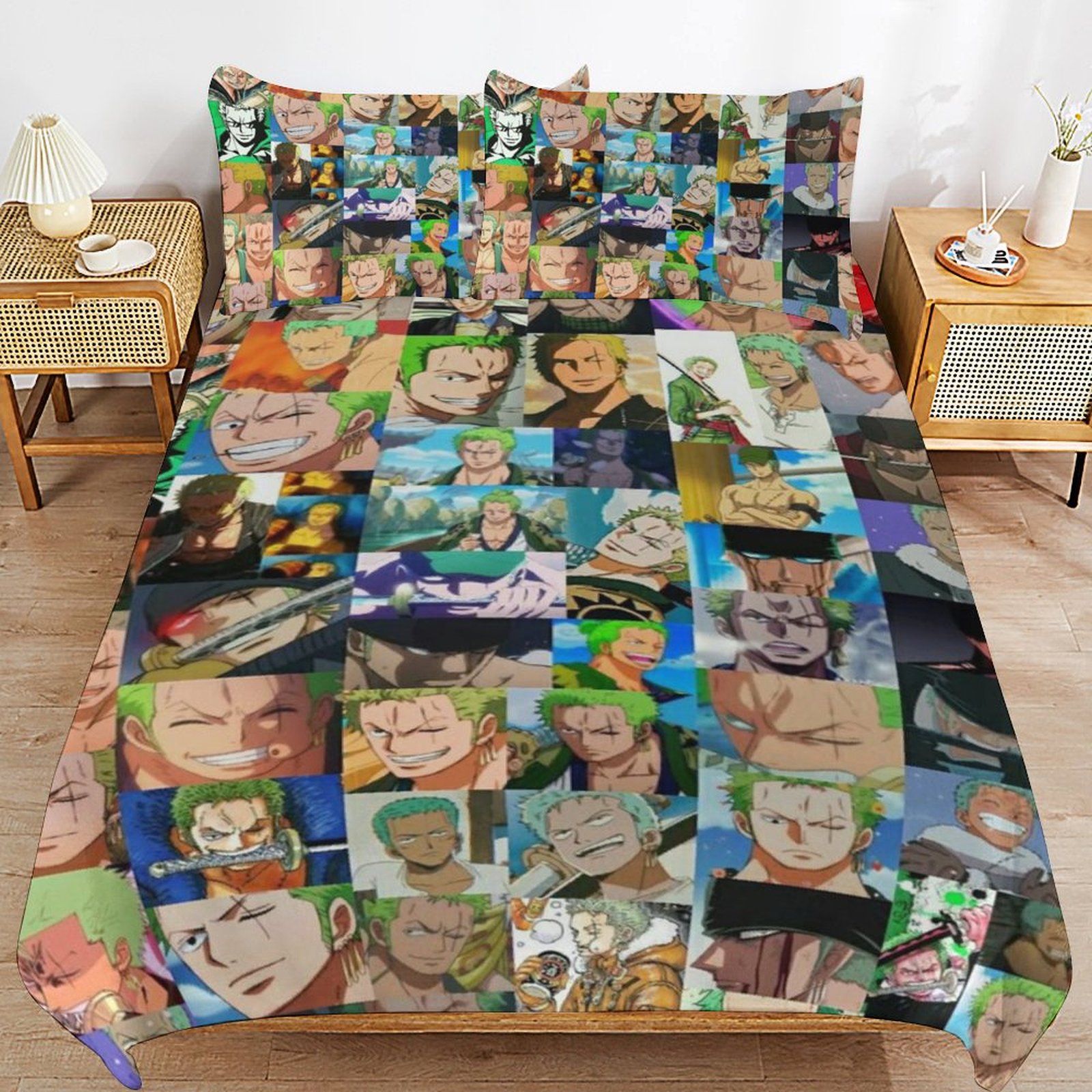 Roronoa Zoro Bed Duvet Cover Microfiber Bedding Sets 3D Printed ...