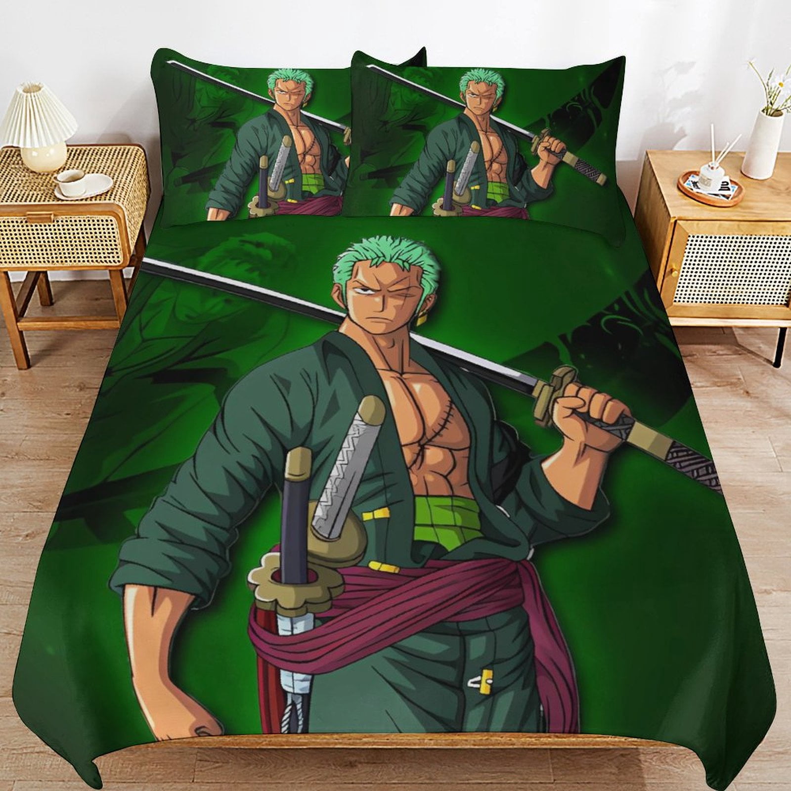 Roronoa Zoro Bed Duvet Cover Microfiber Bedding Sets 3D Printed ...