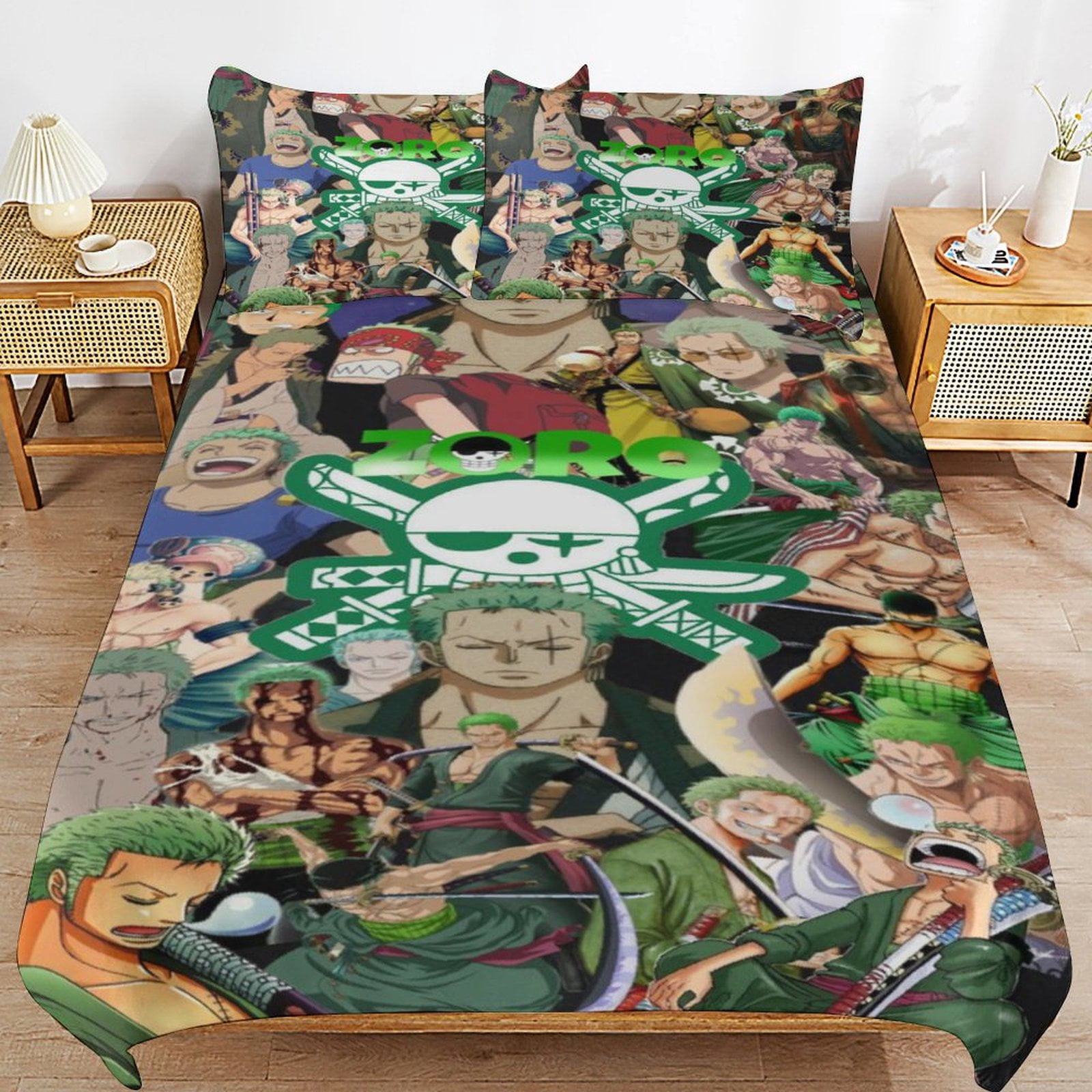 Roronoa Zoro Bed Duvet Cover Microfiber Bedding Sets 3D Printed ...