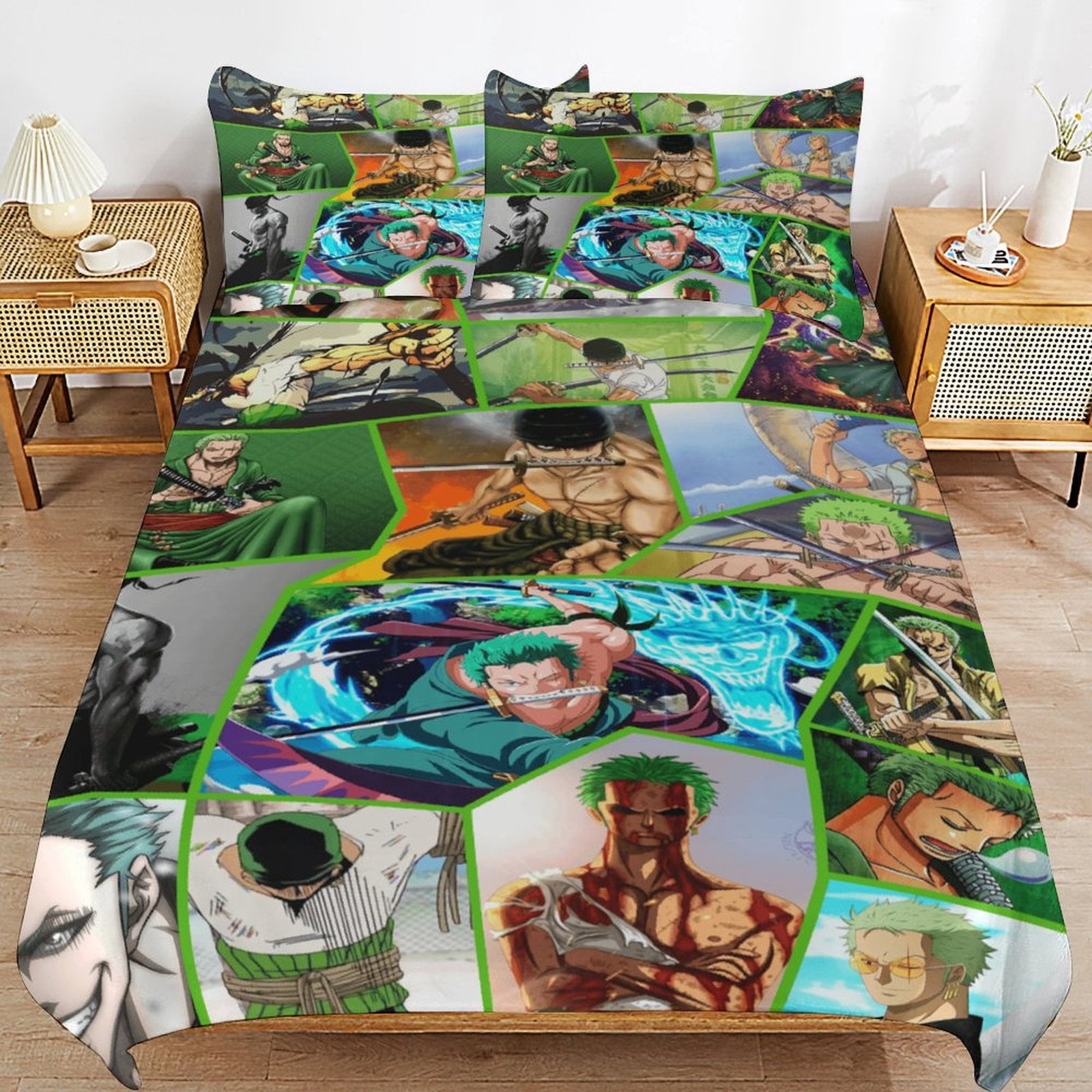 Roronoa Zoro Bed Duvet Cover Microfiber Bedding Sets 3D Printed ...
