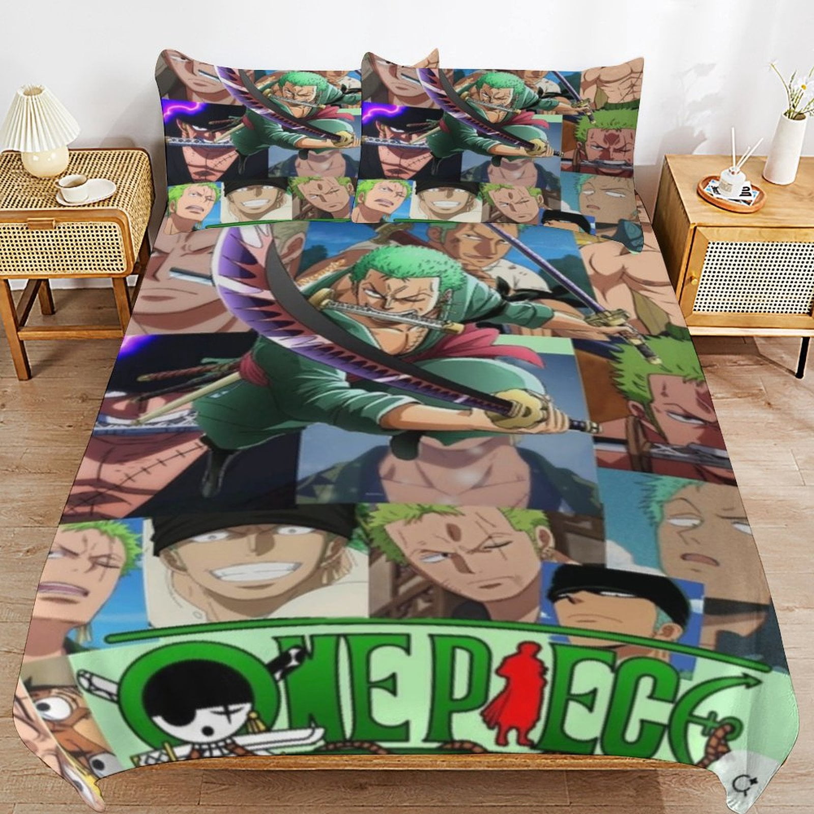 Roronoa Zoro Bed Duvet Cover Microfiber Bedding Sets 3D Printed ...