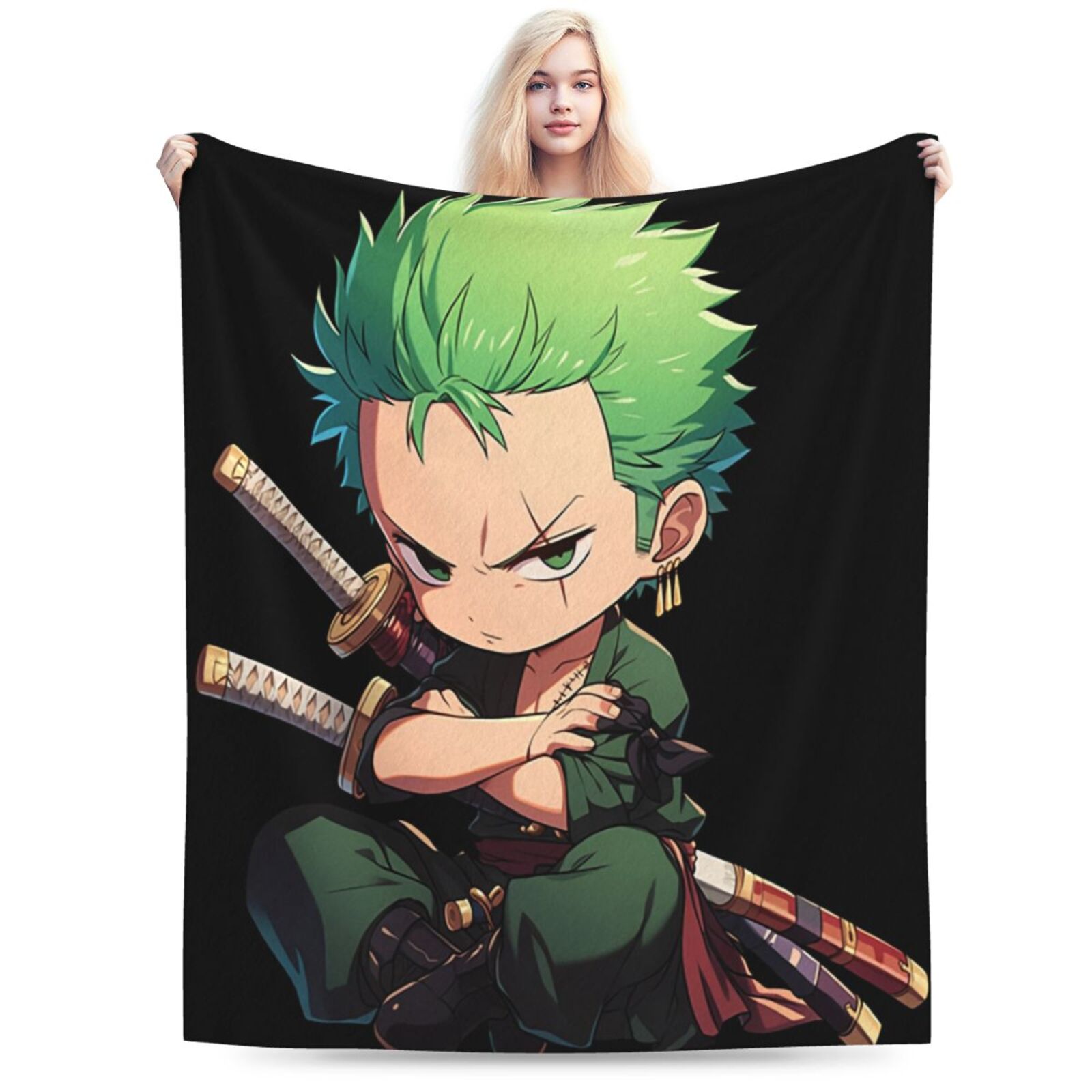 Roronoa Zoro Blanket, Super Soft Large Fluffy Plush Throw Blanket for ...