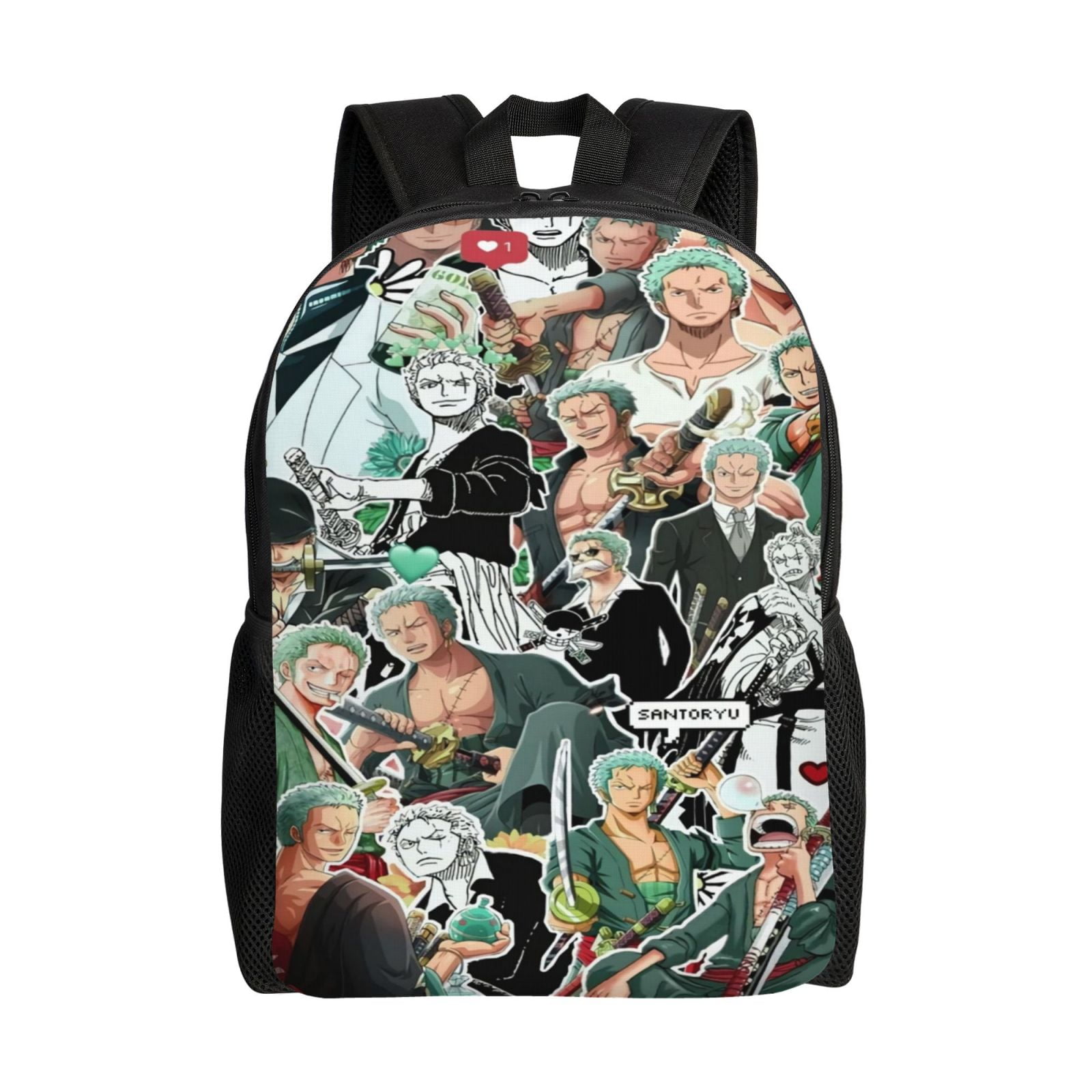 Roronoa Zoro Cartoon Backpack Cute Large Capacity Casual School Unisex ...