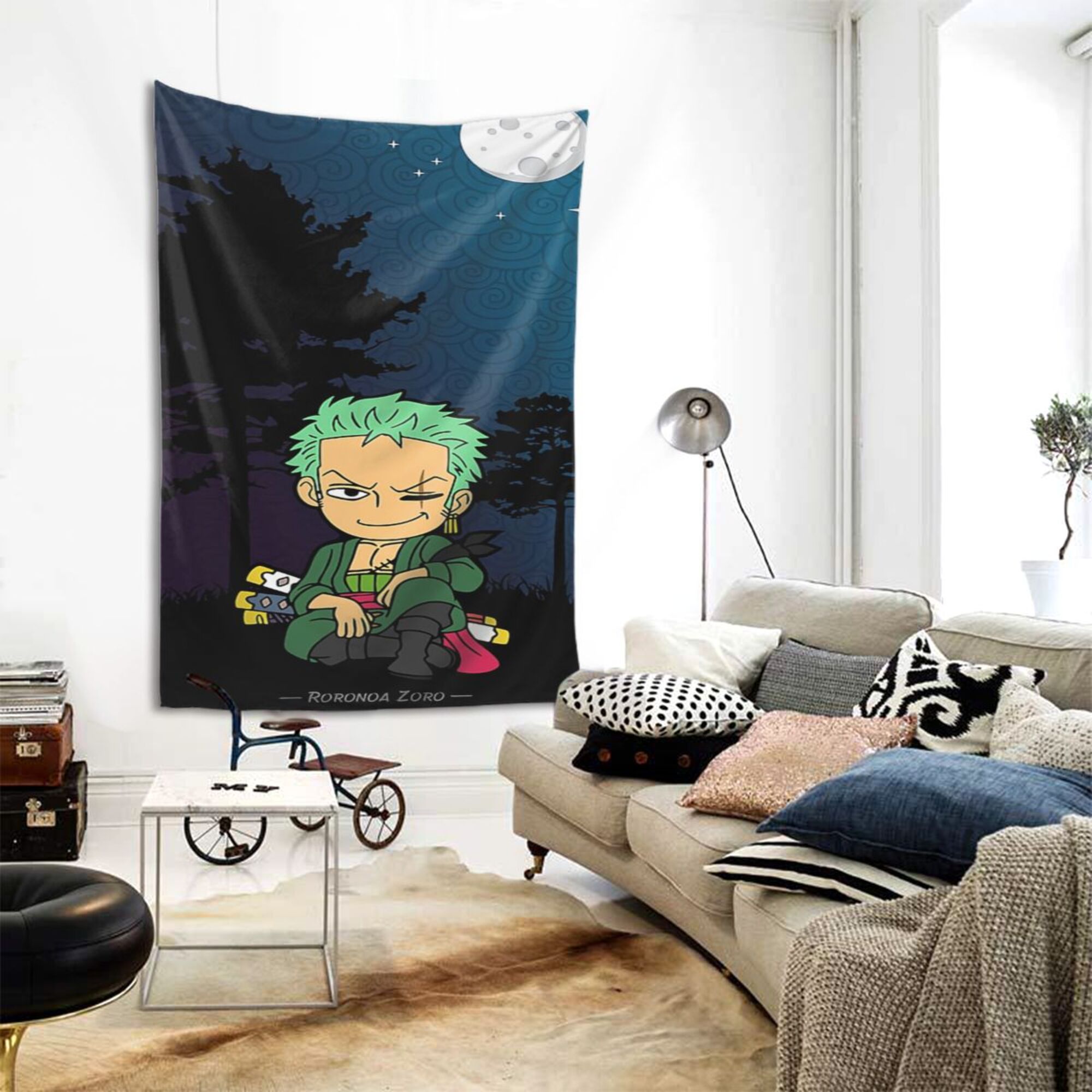 Roronoa Zoro Cartoon Tapestry Large Wall Art Tapestries Background ...