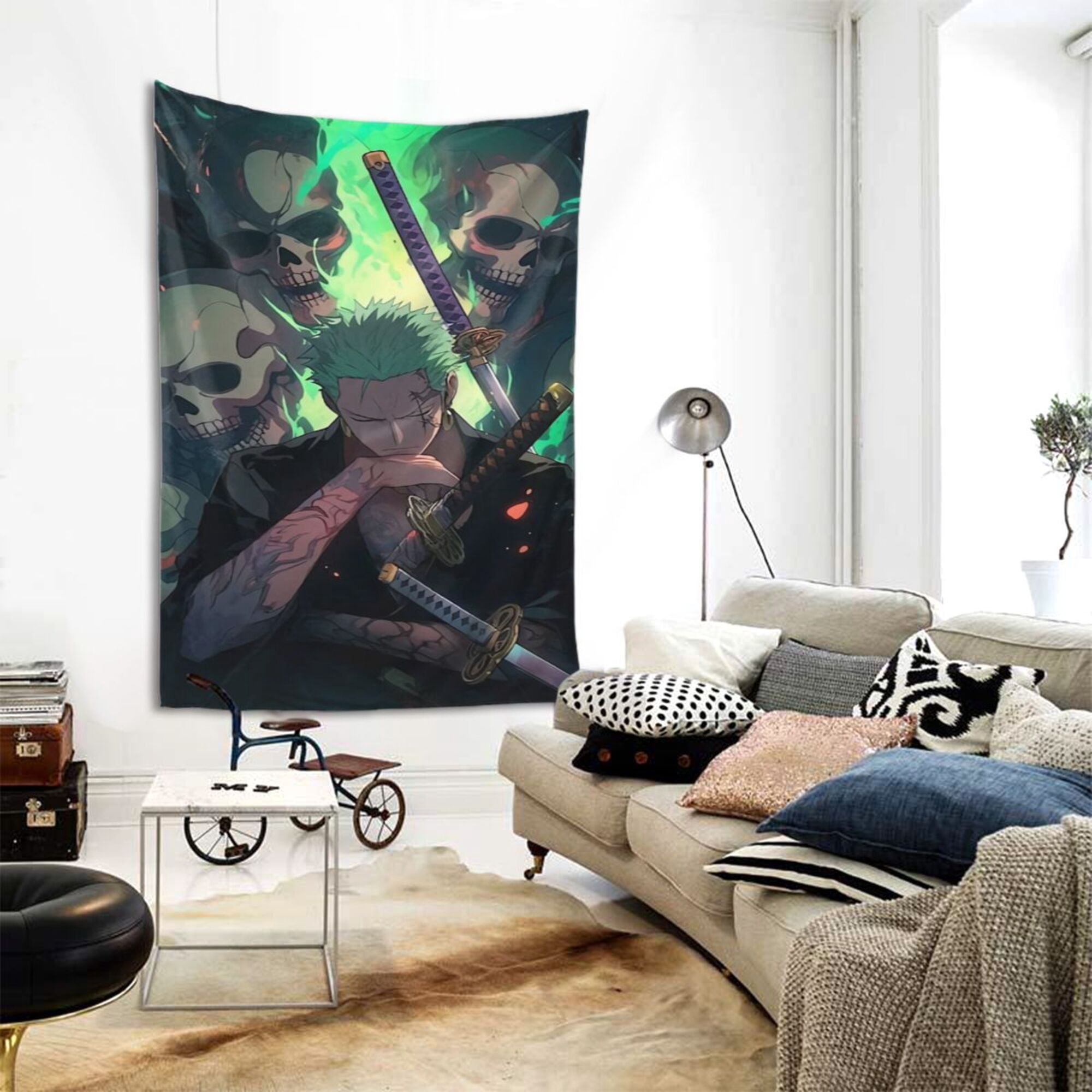 Roronoa Zoro Cartoon Tapestry Large Wall Art Tapestries Background ...