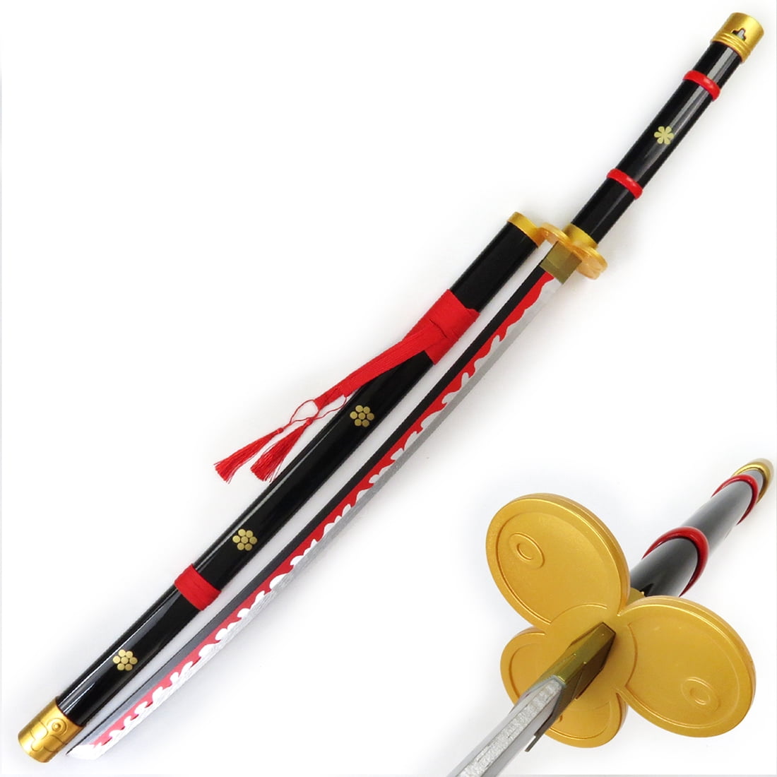 Roronoa Zoro Cosplay sword Sandai Yama(Black) Katana Japanese Samurai ...