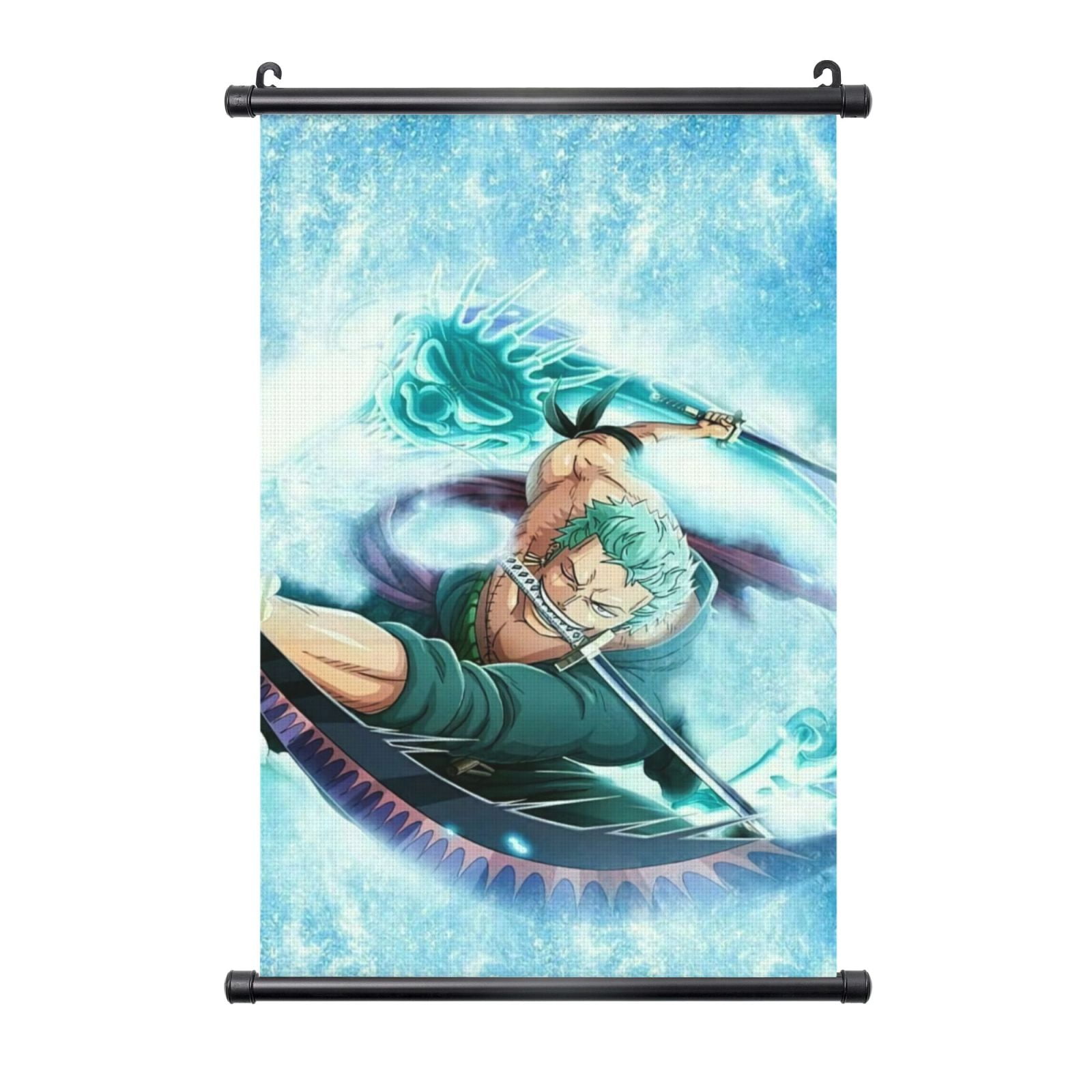 Roronoa Zoro Hanging Poster, Black Plastic Shaft Wall Hanging Posters ...