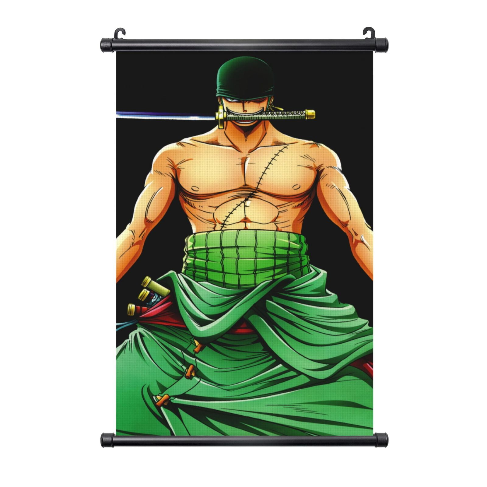 Roronoa Zoro Hanging Poster, Black Plastic Shaft Wall Hanging Posters ...
