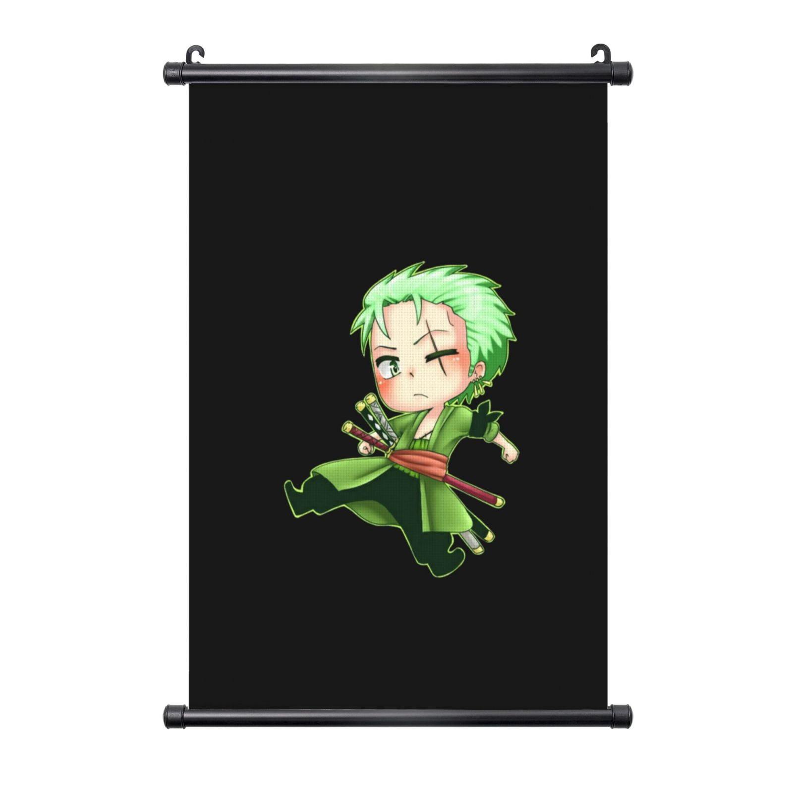 Roronoa Zoro Hanging Poster, Black Plastic Shaft Wall Hanging Posters ...
