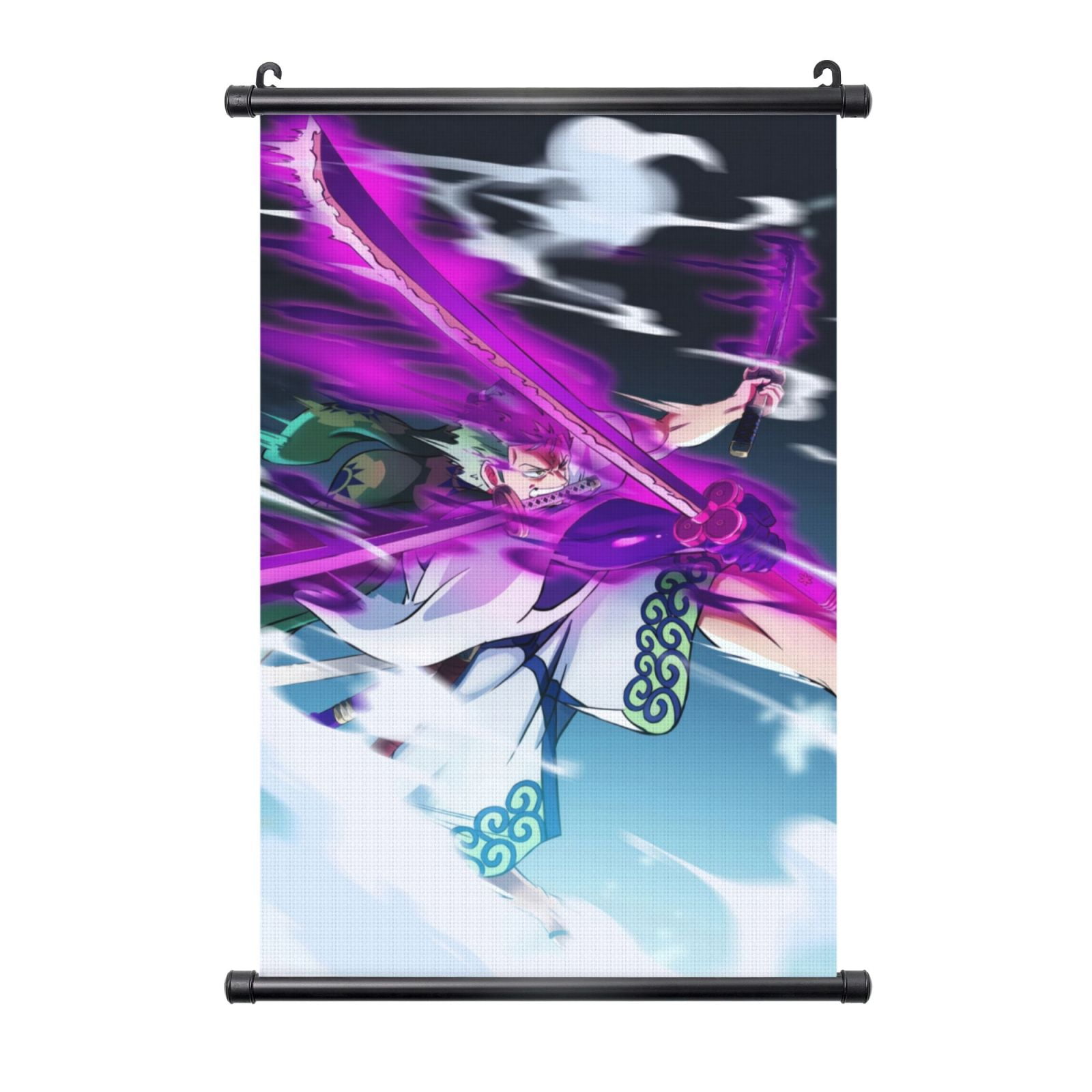 Roronoa Zoro Hanging Poster, Black Plastic Shaft Wall Hanging Posters ...