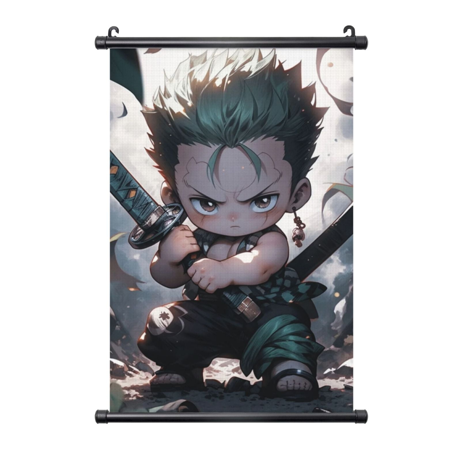 Roronoa Zoro Hanging Poster, Black Plastic Shaft Wall Hanging Posters ...