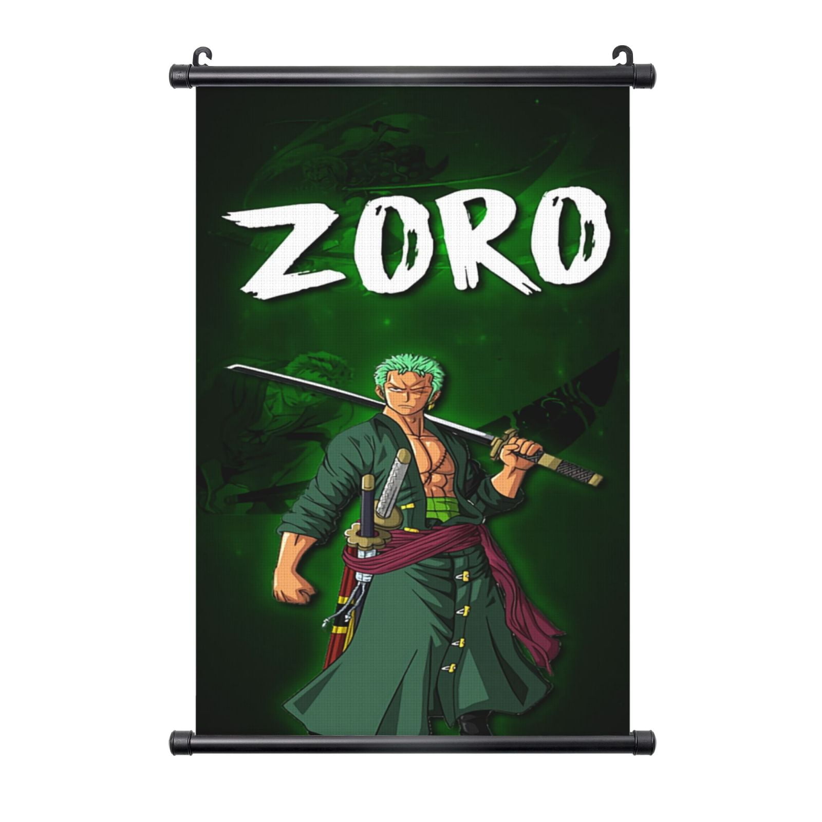 Roronoa Zoro Hanging Poster, Black Plastic Shaft Wall Hanging Posters ...