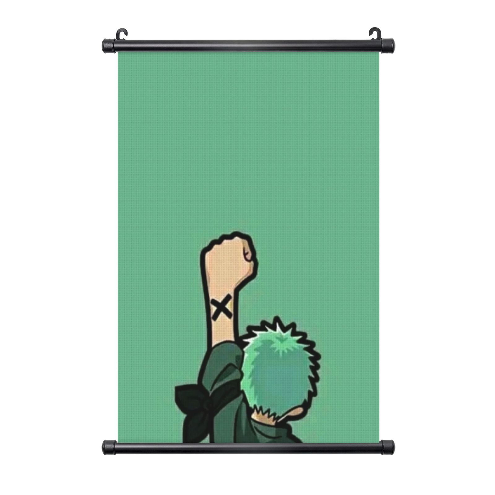 Roronoa Zoro Hanging Poster, Black Plastic Shaft Wall Hanging Posters ...