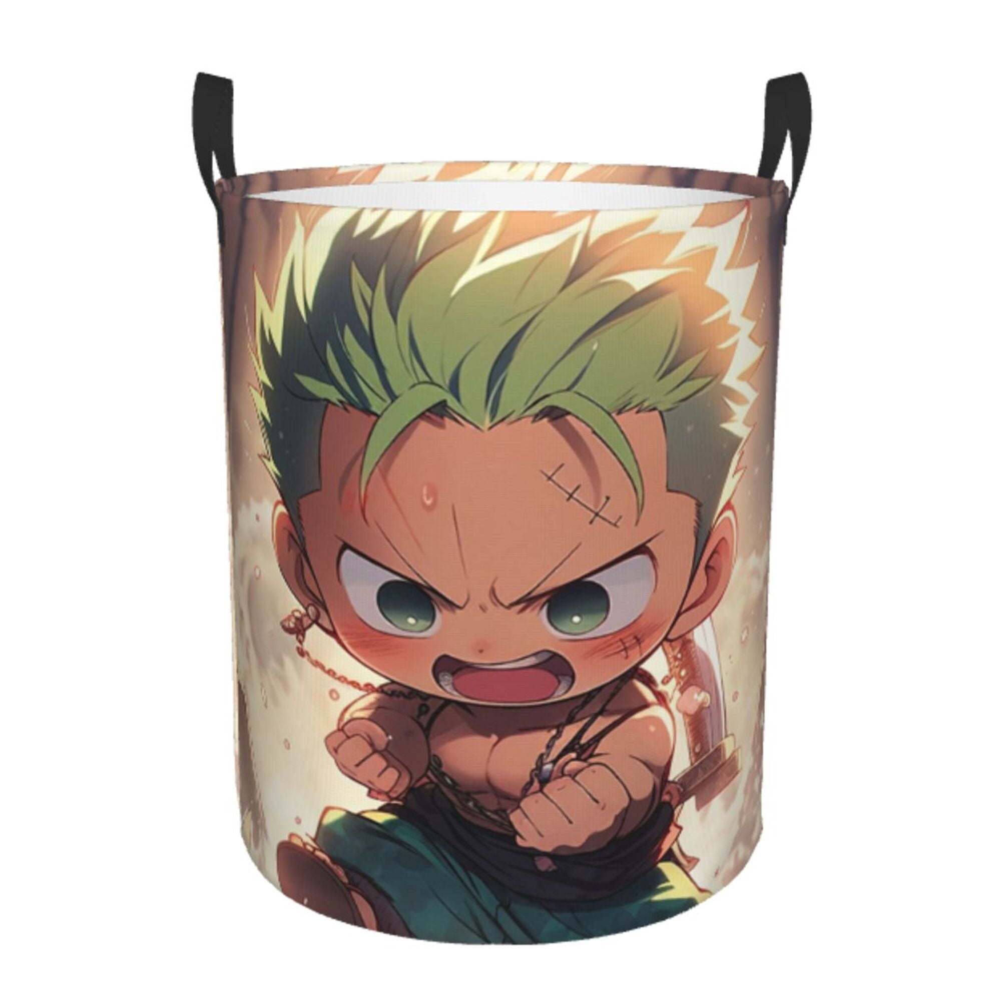 Roronoa Zoro Laundry Hamper With Handle Funny Waterproof Foldable ...