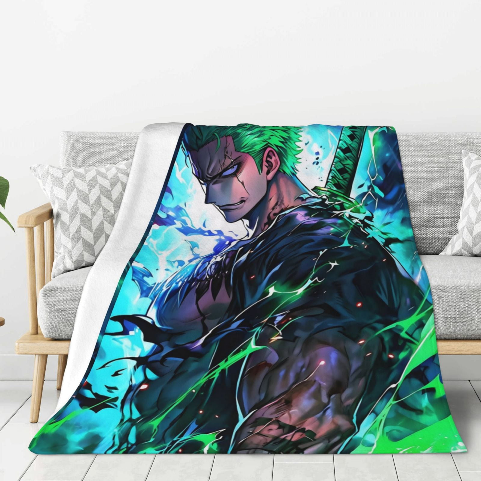 Roronoa Zoro One Piece Fleece Blanket Throw Soft Cozy Plush Blanket For ...