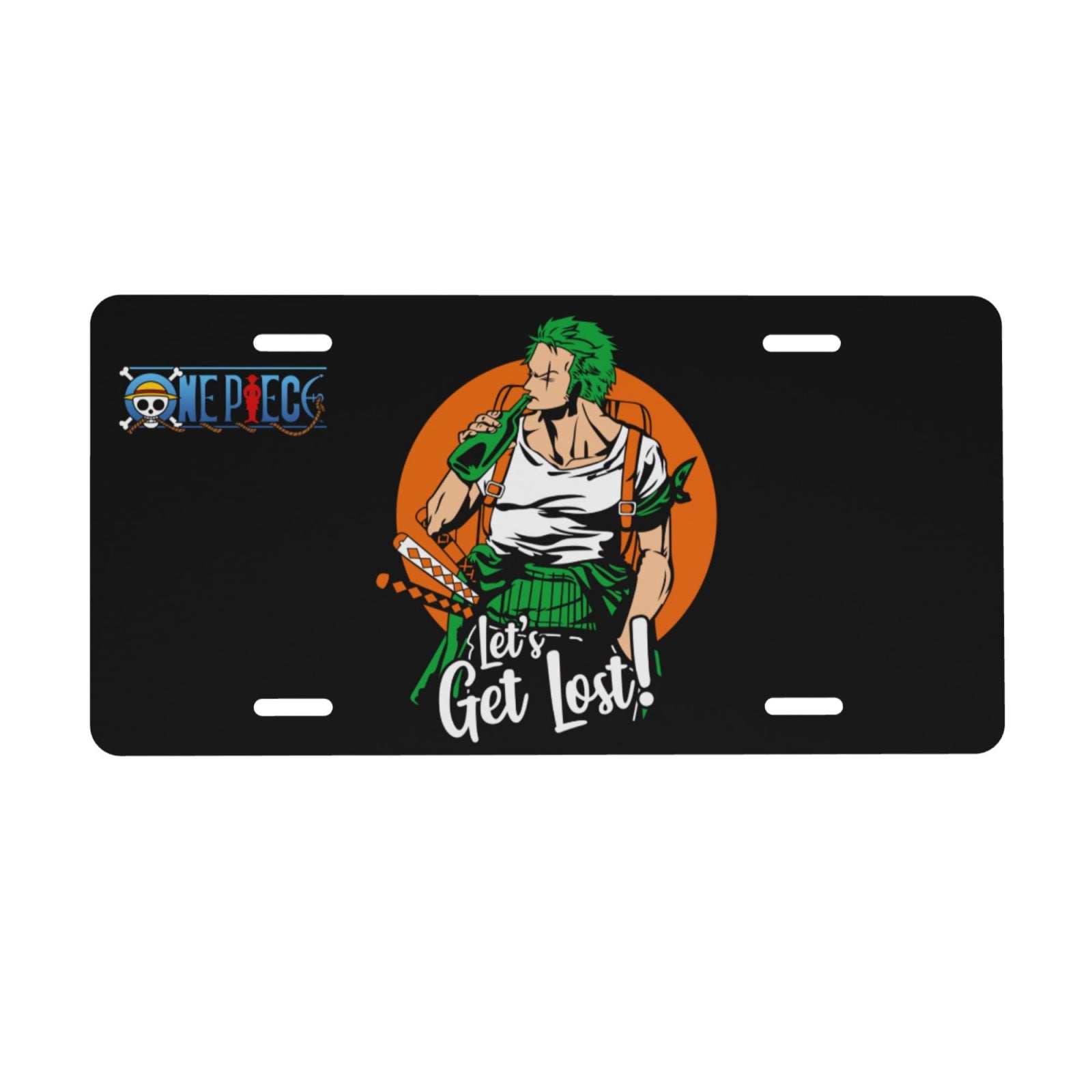 Roronoa Zoro One Piece License Plate, Car Front License Plates With 4 ...