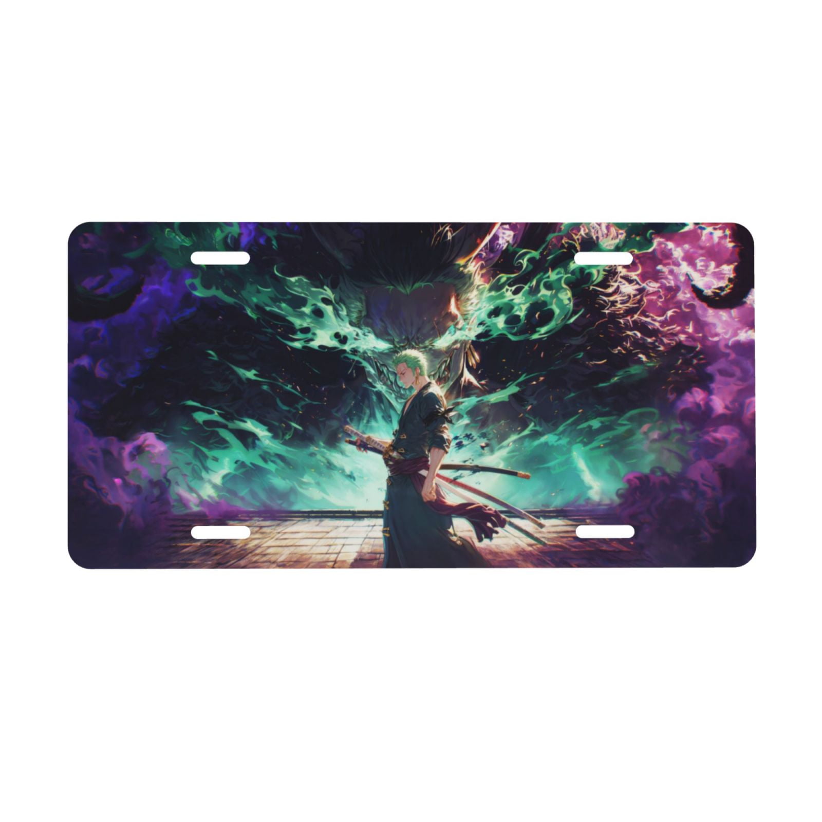 Roronoa Zoro One Piece License Plate, Car Front License Plates With 4 ...