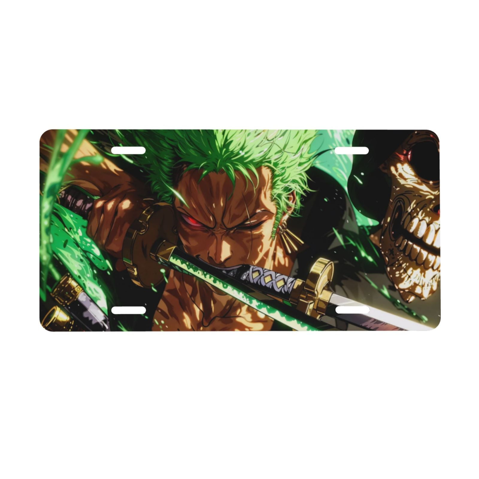 Roronoa Zoro One Piece License Plate, Car Front License Plates With 4 ...