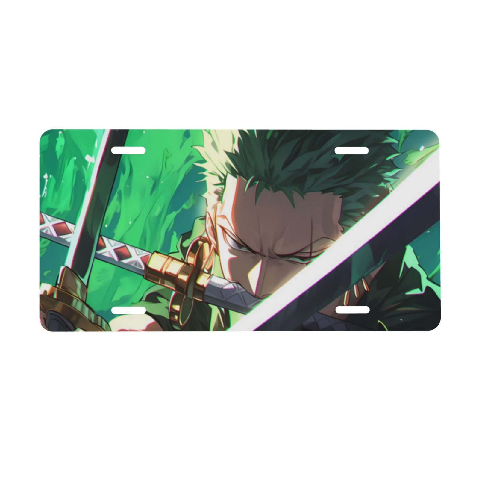 Roronoa Zoro One Piece License Plate, Car Front License Plates With 4 ...