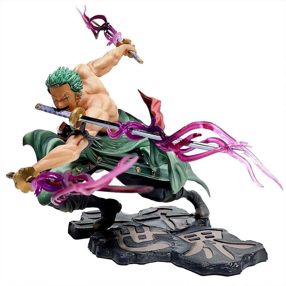 Roronoa Zoro Statue Action Figure with Bonus Cards,Realistic Character ...