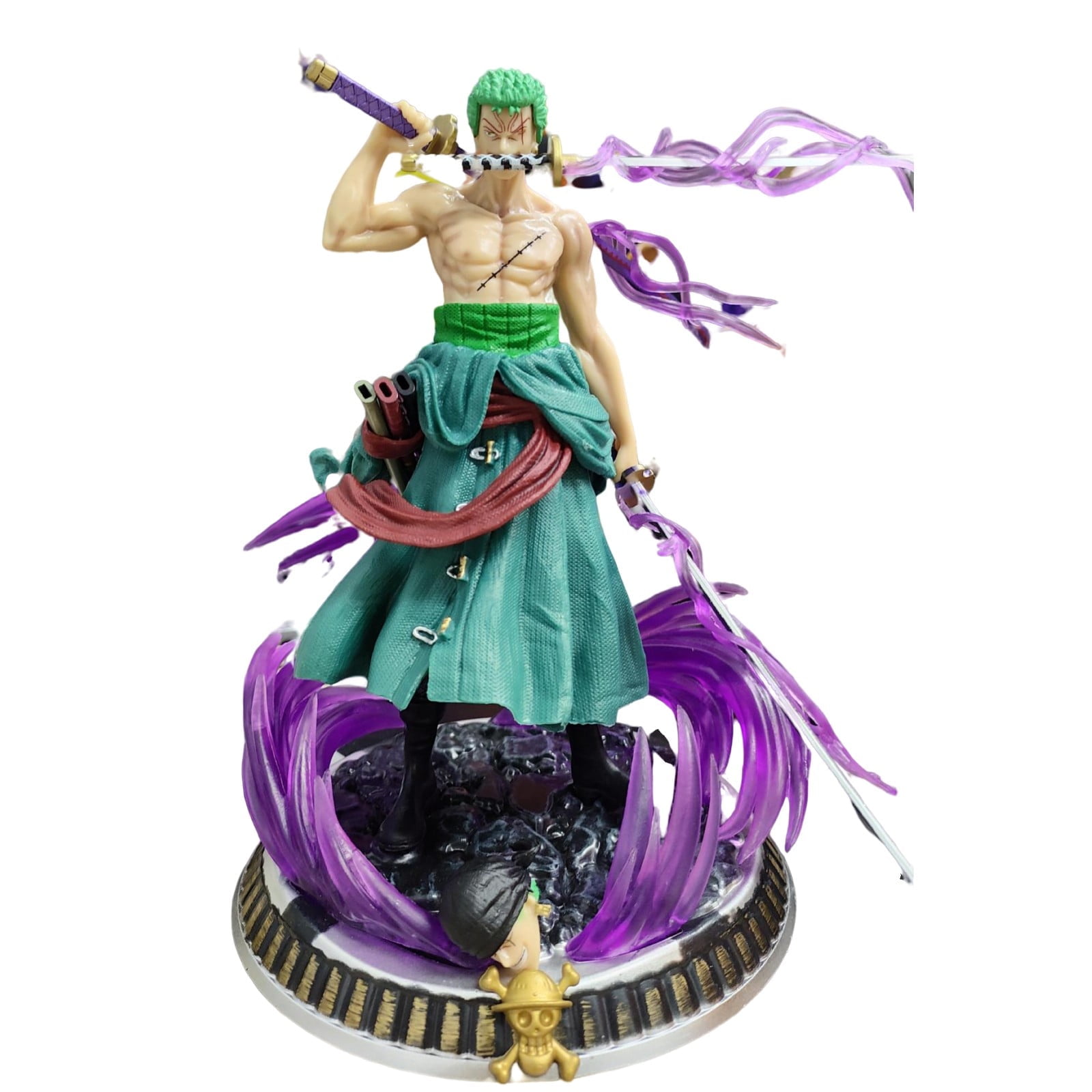 Roronoa Zoro Three Sword Style Anime Figure | 20.5cm PVC Statue with ...
