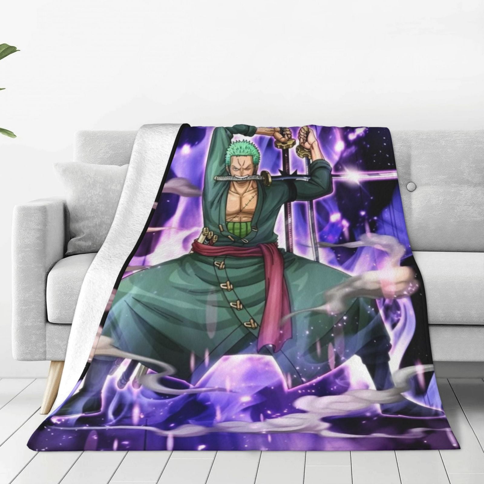 Roronoa Zoro Throw Blanket Couch Bed Sofa Soft Lightweight Warm Cozy ...