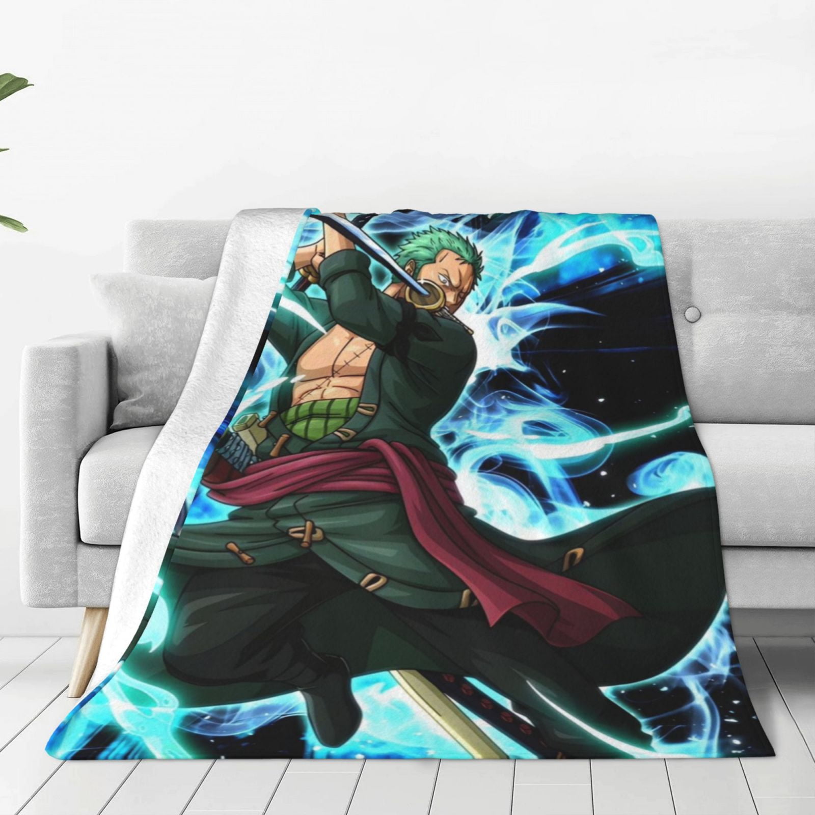 Roronoa Zoro Throw Blanket Couch Bed Sofa Soft Lightweight Warm Cozy ...