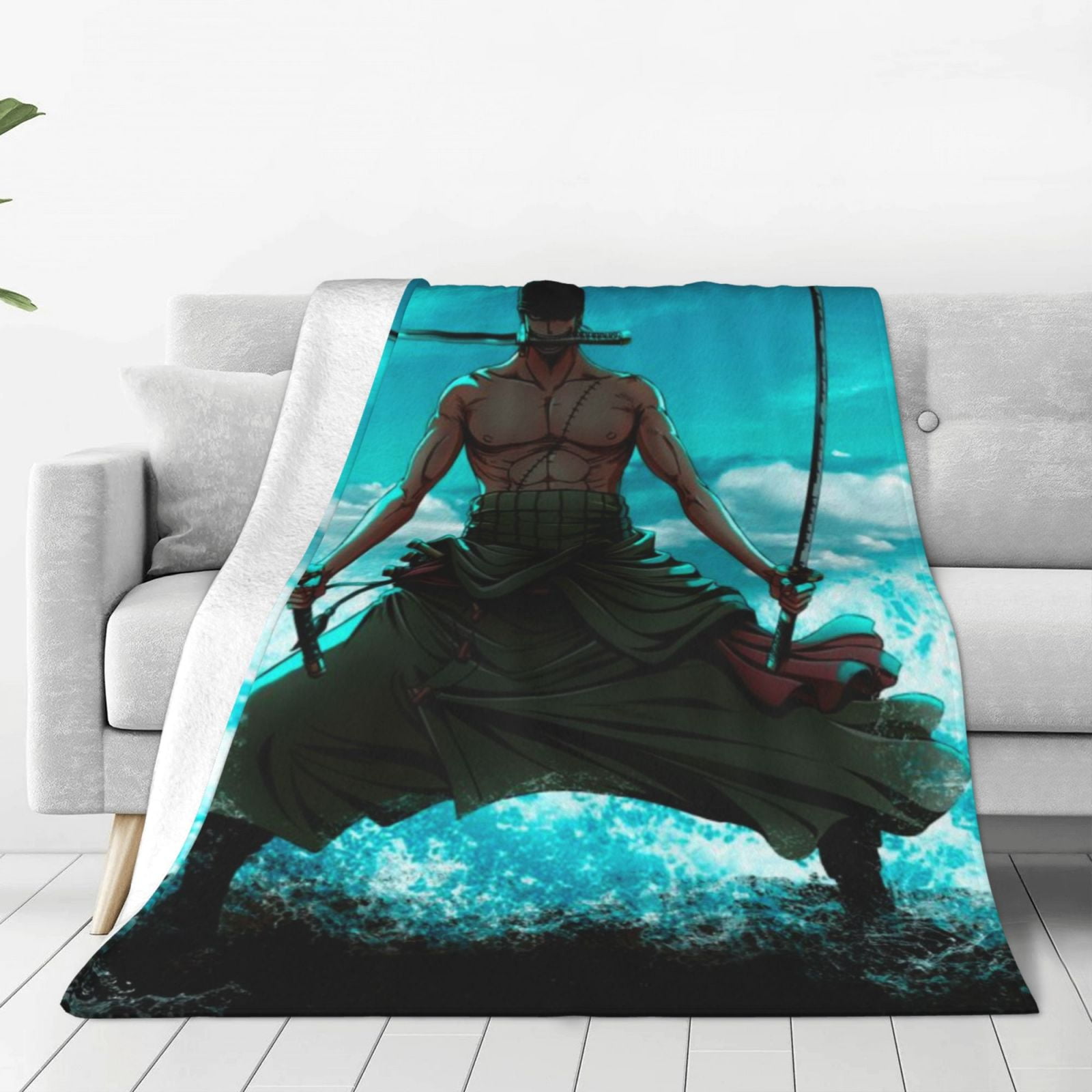 Roronoa Zoro Throw Blanket Couch Bed Sofa Soft Lightweight Warm Cozy ...