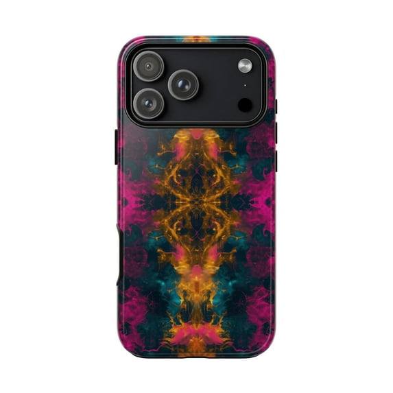 Rorschach Wave Pattern Pink Orange Atmospheric Abstract Phone Case with ...