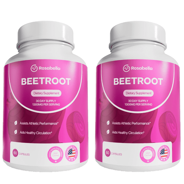 Rosabella_Organic_Beet Root_Capsules_- 60_Count, Natural_Energy_Support ...