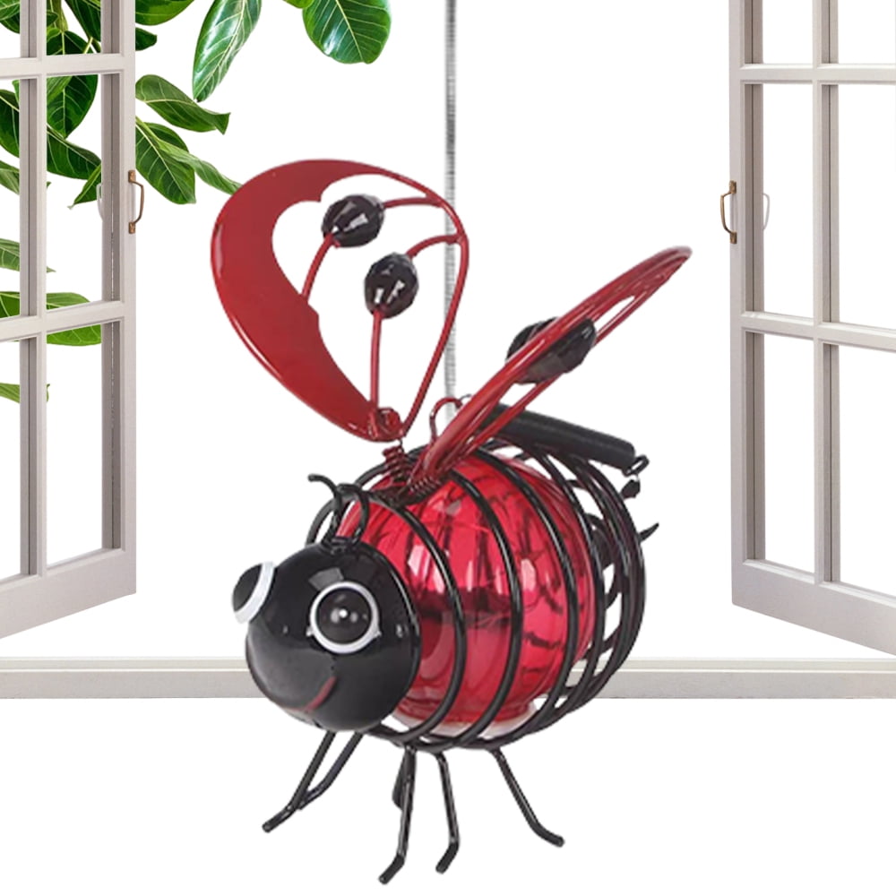 Rosafegon Bee Solar Lights Automatic on off Garden Lights Solar Powered Metal Led Lighting for ...