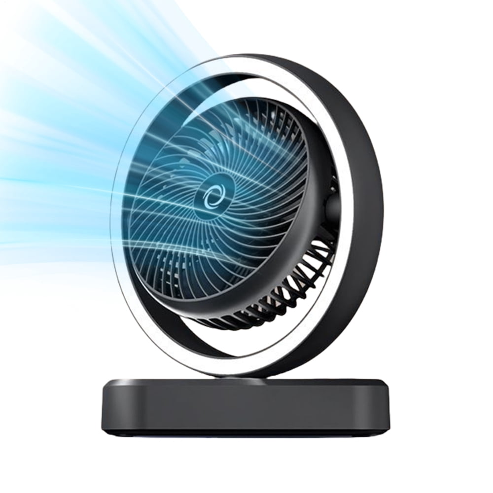 Rosafegon Desk Fans Small Quiet Small Table Fan with Dimmable Light Air ...