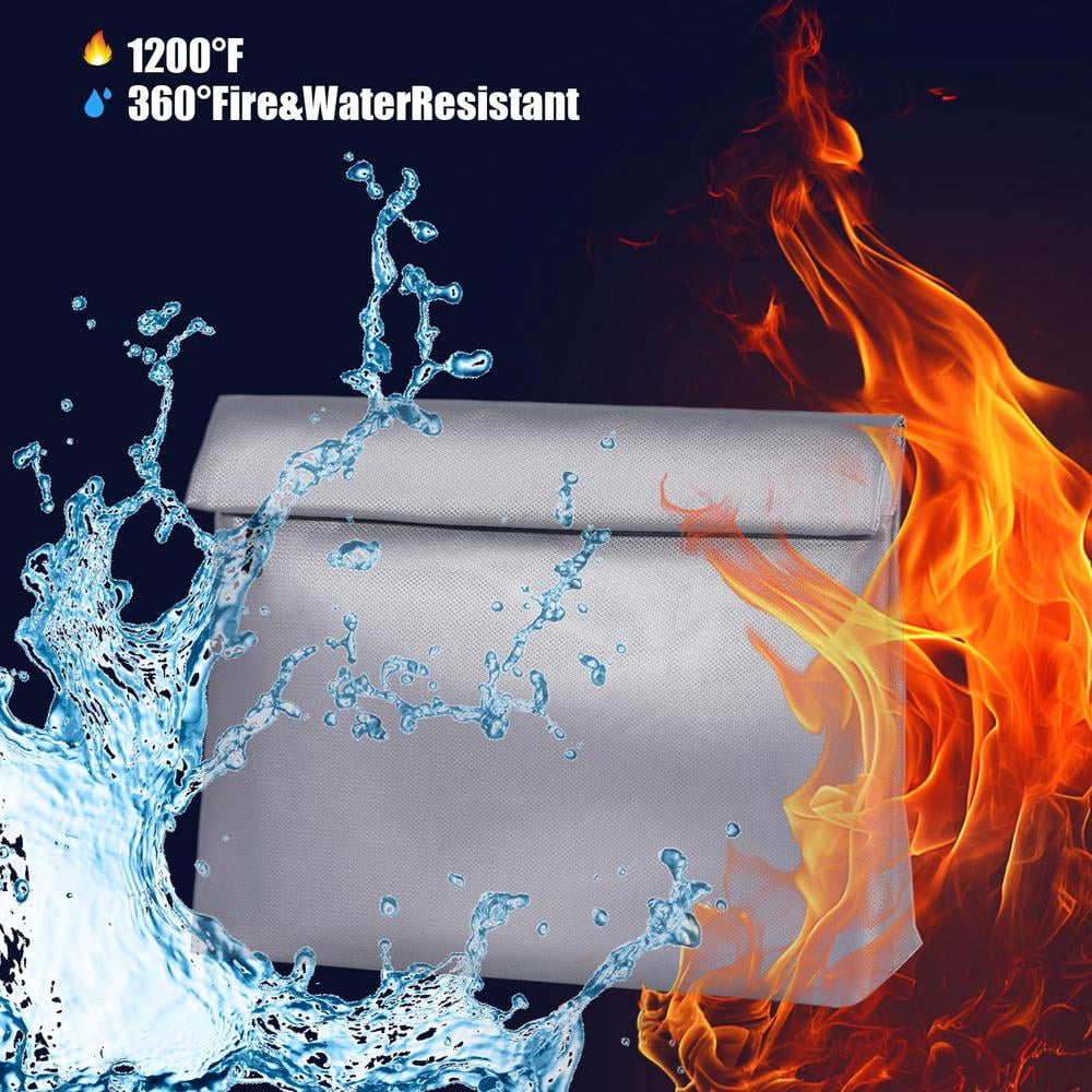 Rosafegon Fireproof Document Bag | Fire Proof Money Pouch | Waterproof ...