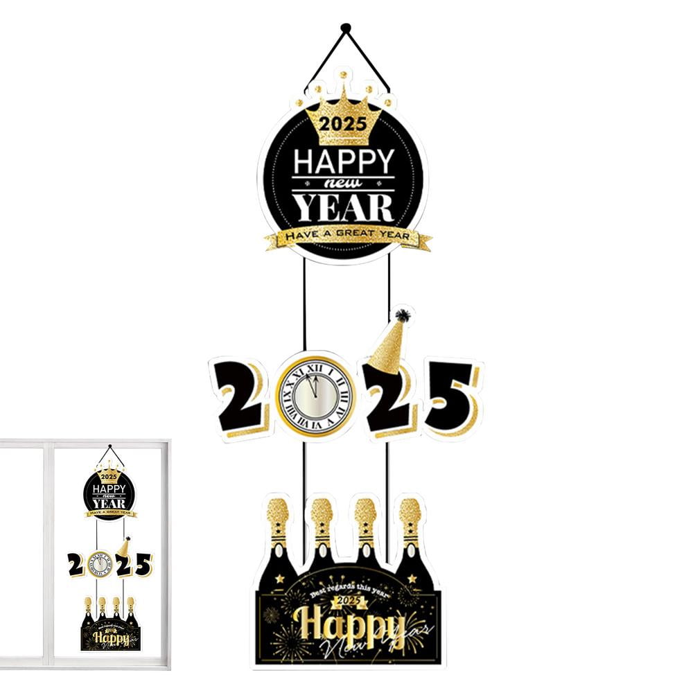 Rosafegon Happy New Year Door Hanger New Year Decoration Pendants 2025 ...