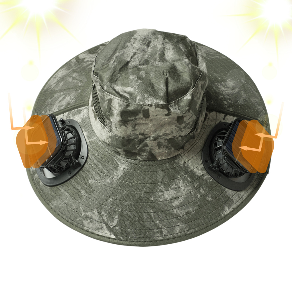 Rosafegon Hat with Fans Solar Power Wide Brim Sun Hat for Outdoor ...