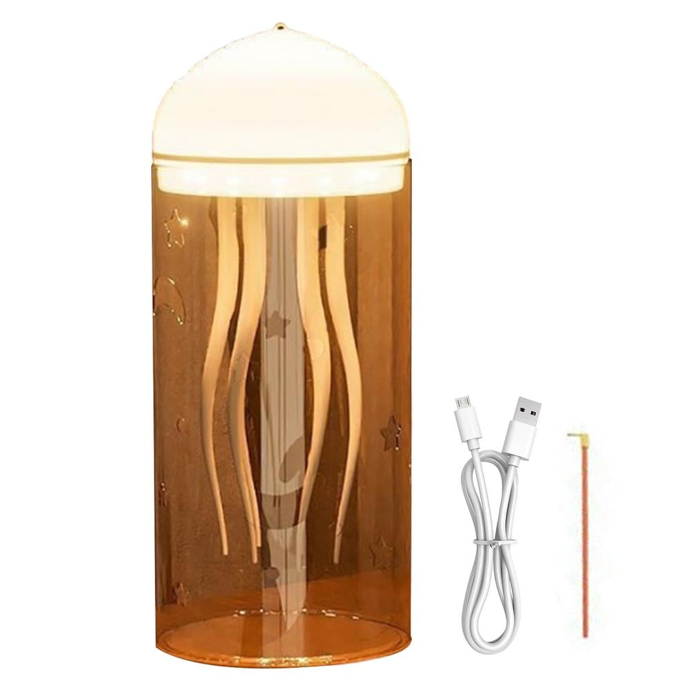 Rosafegon Jellyfish Light Voice Control Bedside Table Lamp Rechargeable ...