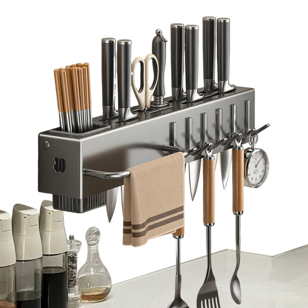 Rosafegon Kitchen Utensil Hanger Cutlery Holder Wall Mount Organizer No ...