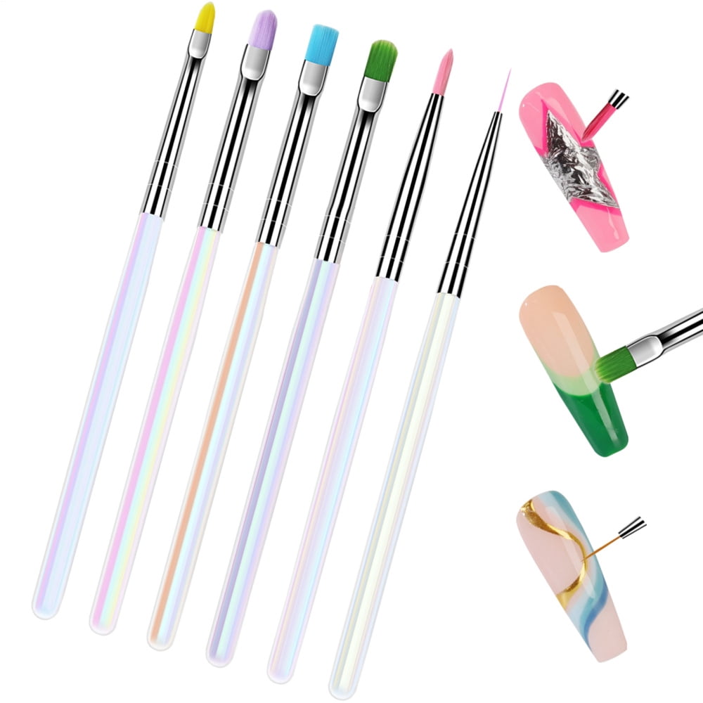 Rosafegon Nail Paint Brush Nail Drawing Pens Dotting Stamping Pen Tool ...
