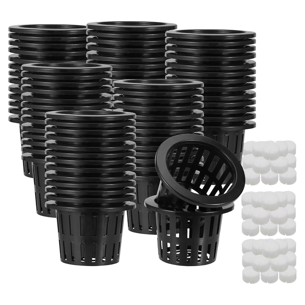 Rosafegon Net Pots Hydroponic Baskets 50 Pieces Germination Tray for ...