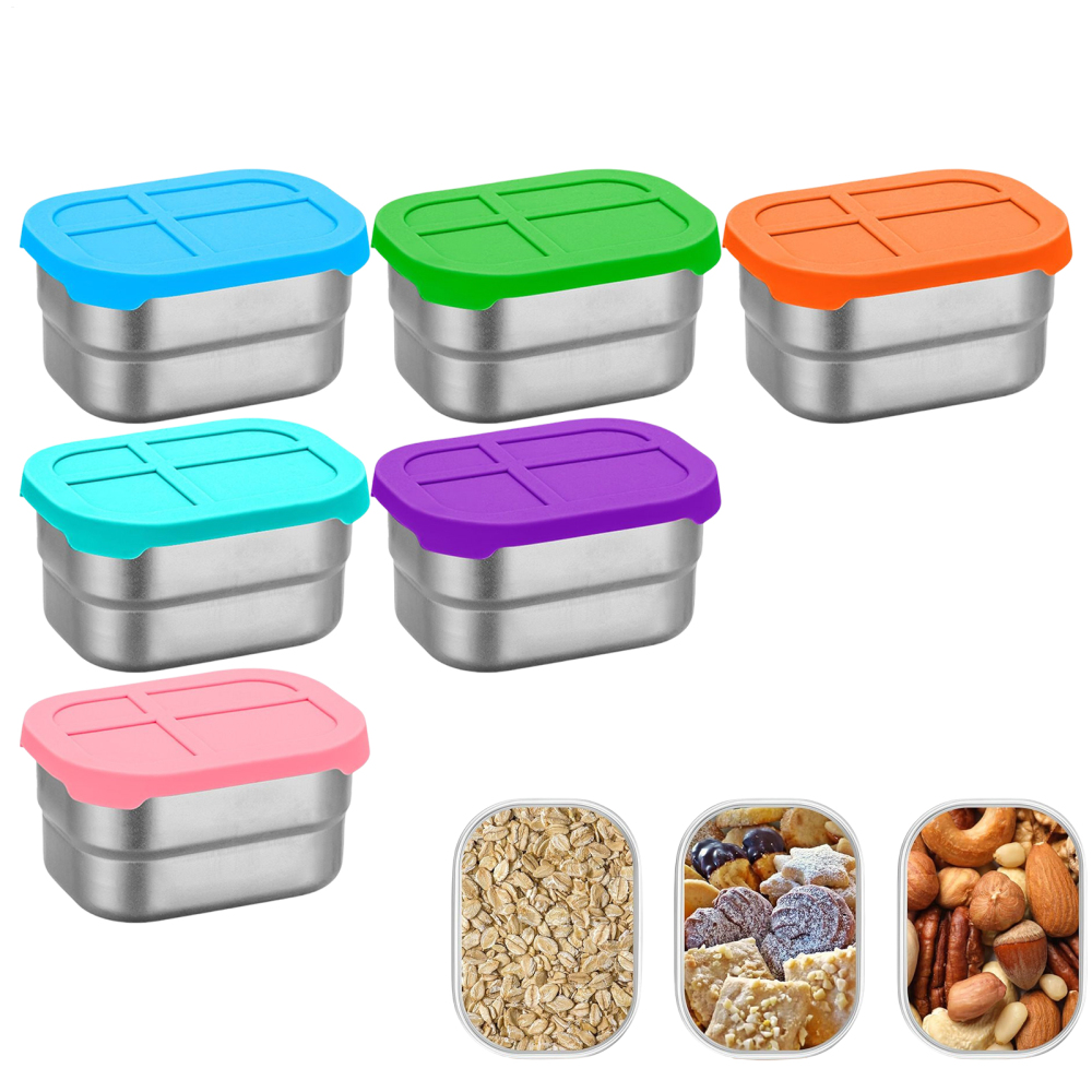 Rosafegon Stainless Steel Snack Containers for Kids 8 Oz Leak Proof ...
