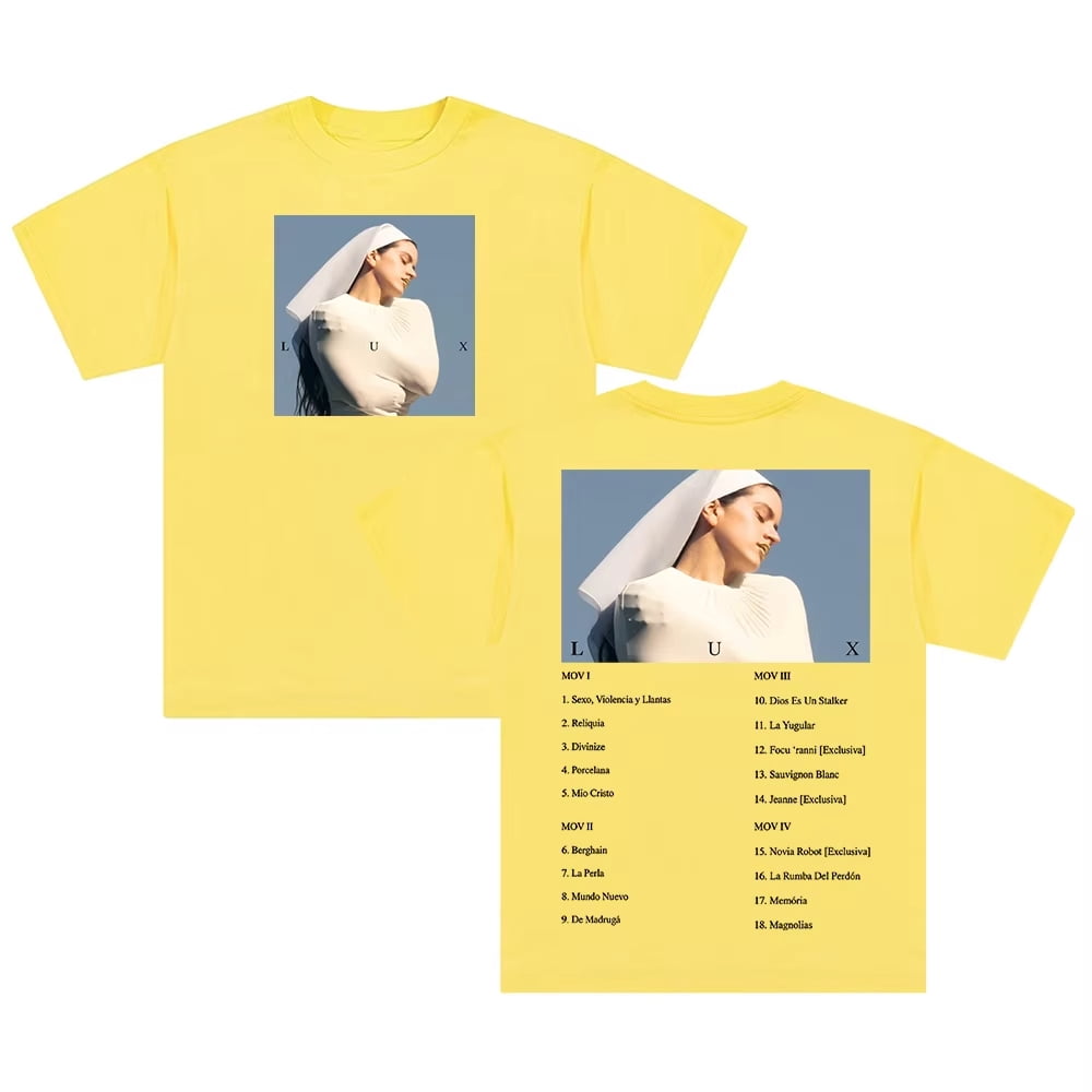 Rosalia Lux Tour 2025 Album Cover T-shirt Short Sleeve Unisex ...
