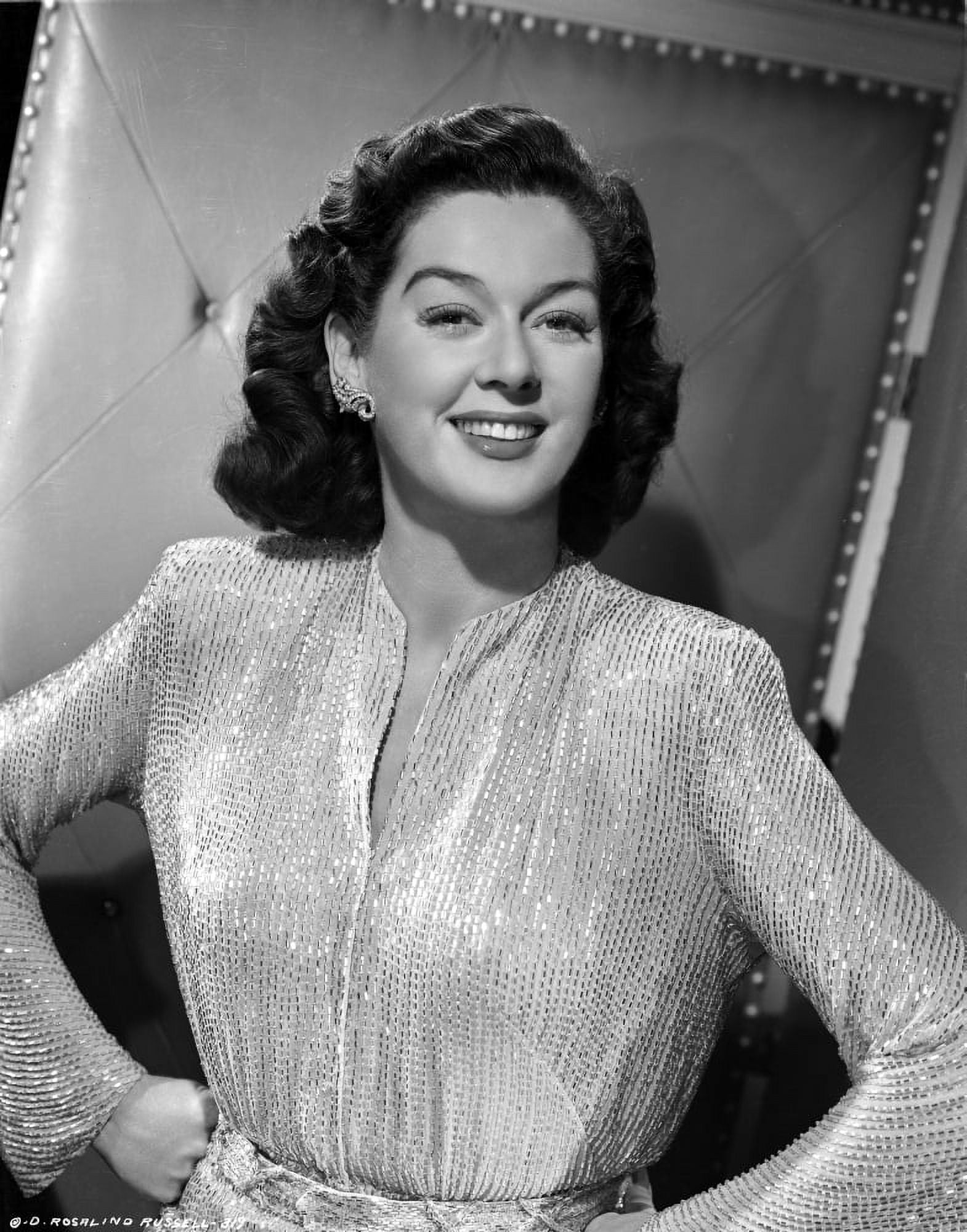 Rosalind Russell smiling with Hands on Hips Photo Print (8 x 10) - Walmart.com