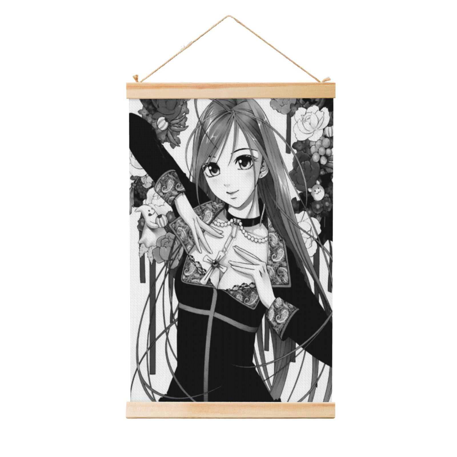 Rosario And Vampire Poster Canvas Wooden Shaft Hanging Poster Home ...