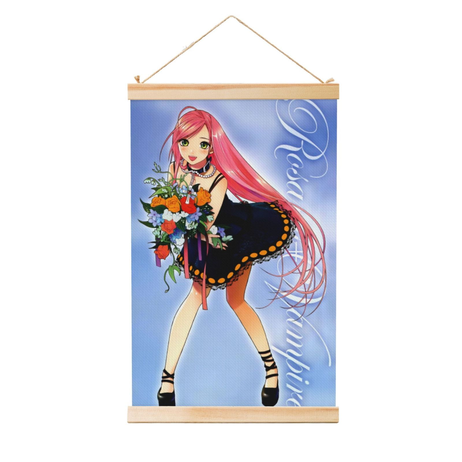 Rosario And Vampire Poster Canvas Wooden Shaft Hanging Poster Home ...