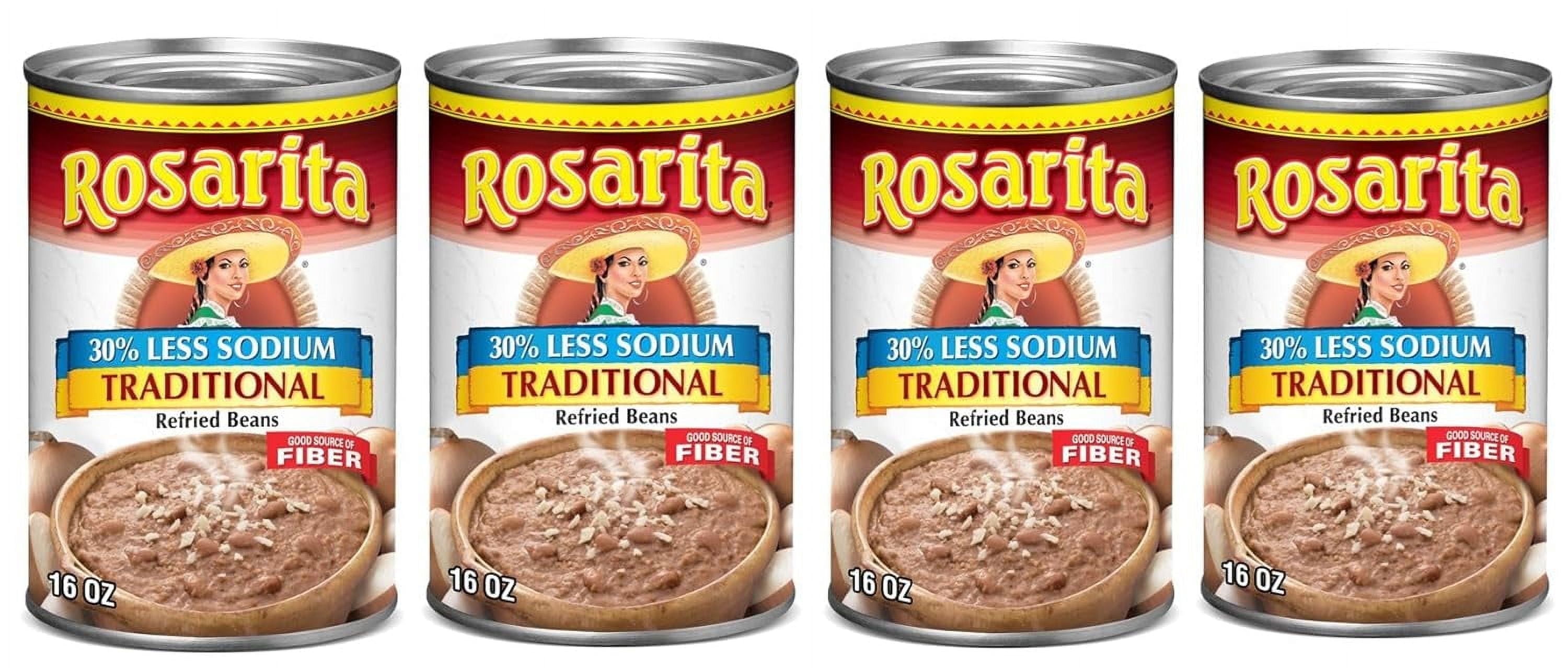Rosarita Low Sodium Refried Beans, 16 oz, Pack of 4 - Walmart.com