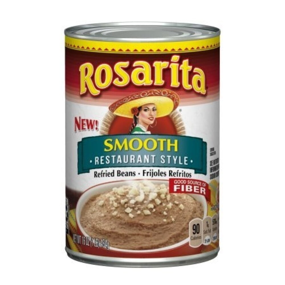 Rosarita Smooth Restaurant-Style Refried Beans, 16oz, Pack of 3 ...
