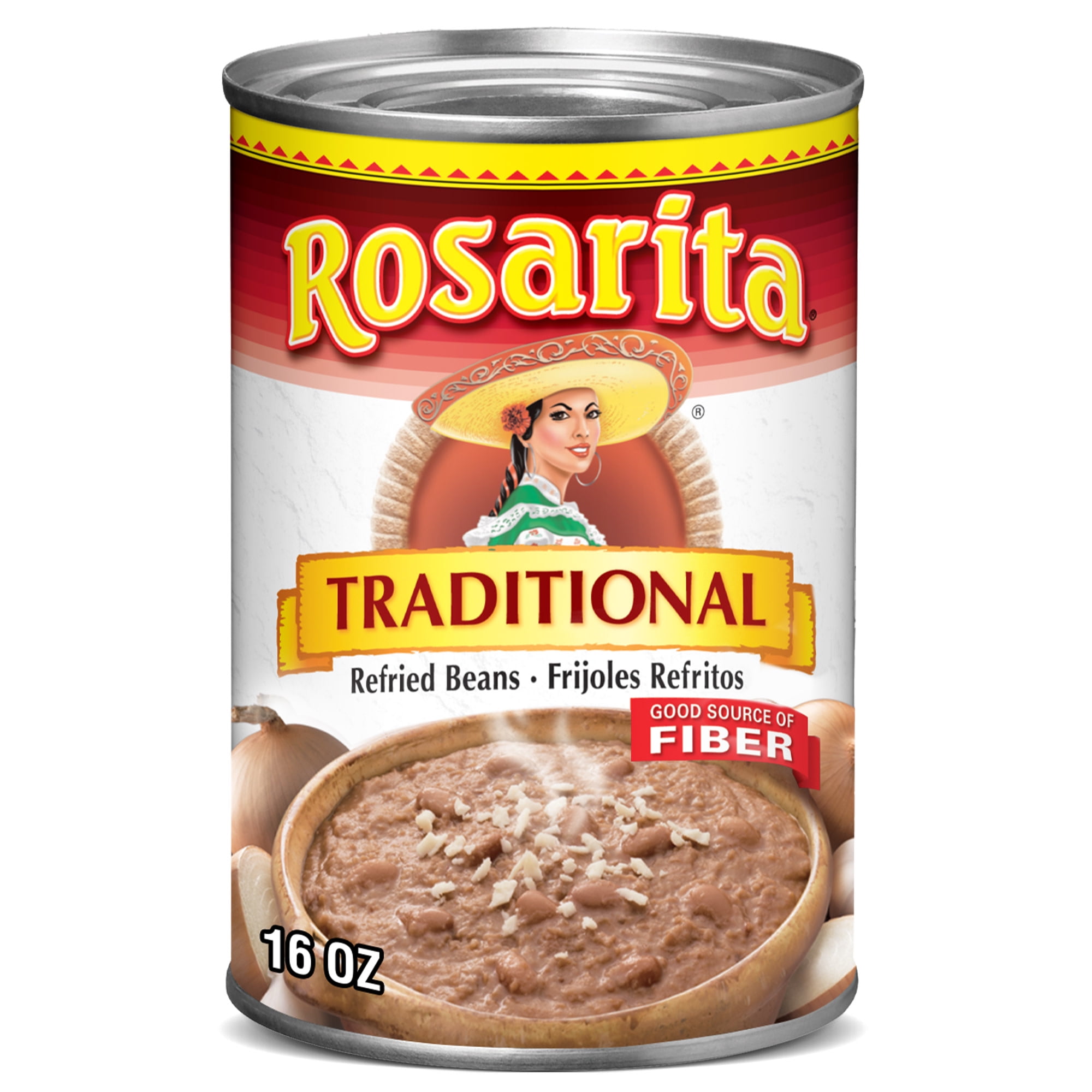 Rosarita Traditional Mexican Style Authentic Refried Beans, 16 oz ...