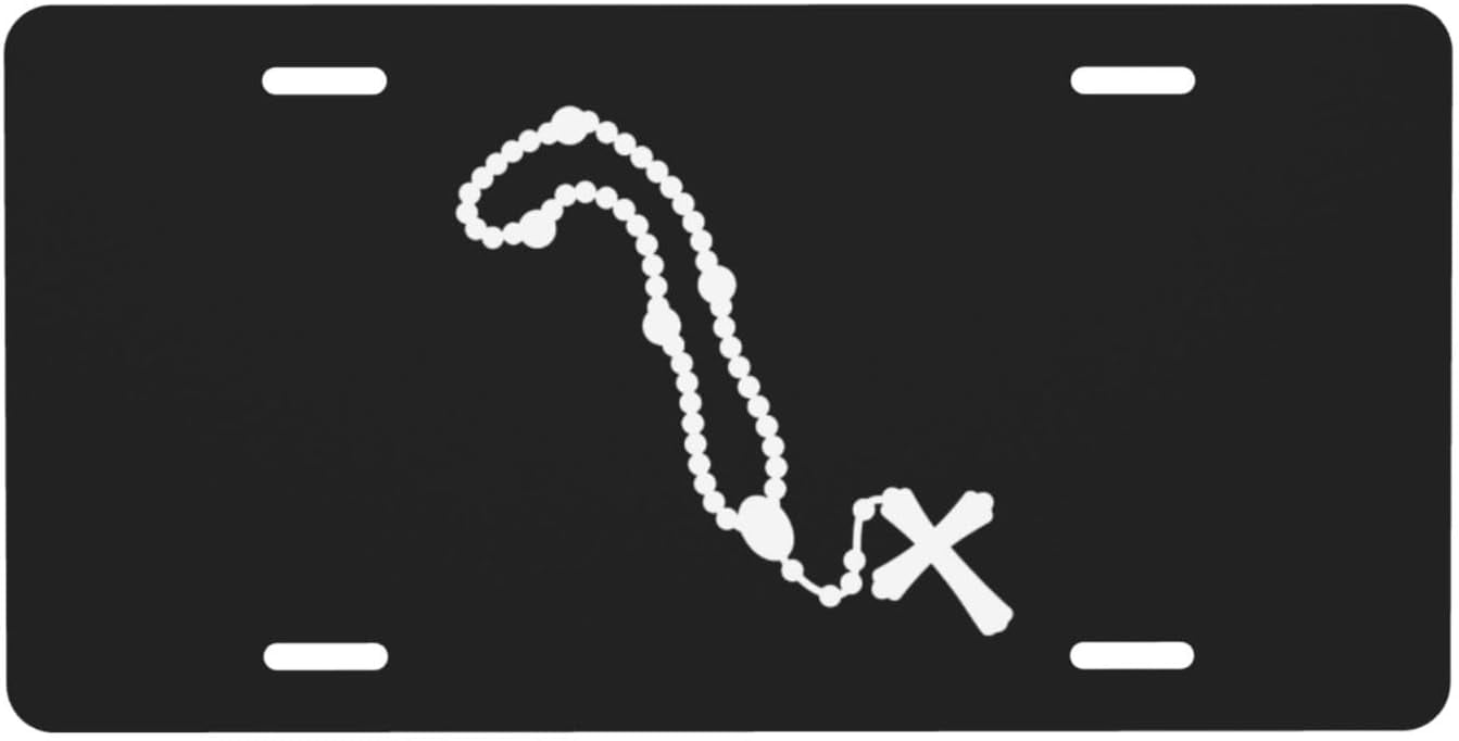 Rosary Catholic License Plate 6" x 12" Aluminum Decorative Front ...